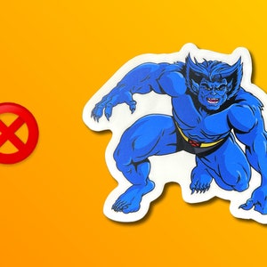 Beast X-men Sticker: Marvel Vinyl Decals | 3" X 2.54" - Etsy