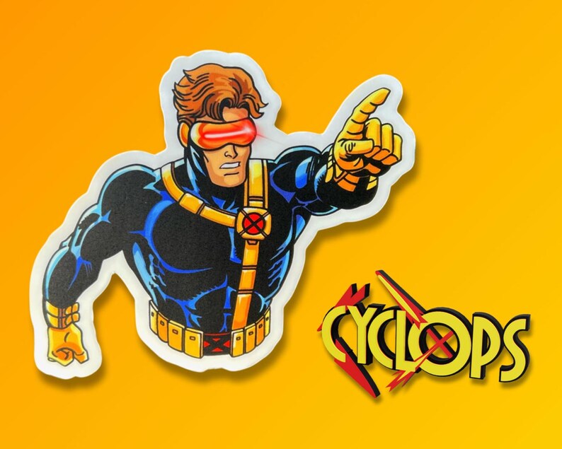 Cyclops X-men Sticker: Marvel Vinyl Decals | 3" X 2.56" - Etsy