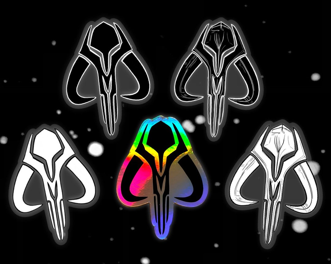 Mythosaur Skull Stickers: Star Wars Mandalorian Vinyl Decals | 5 ...