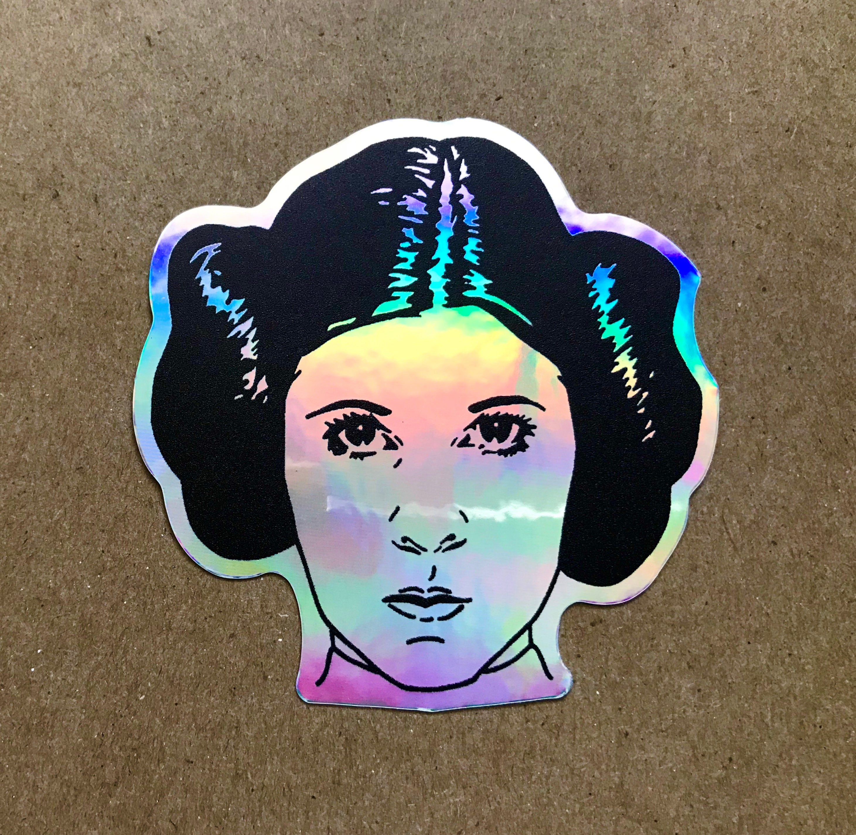 Princess Leia Holographic Sticker not Your Typical | Etsy