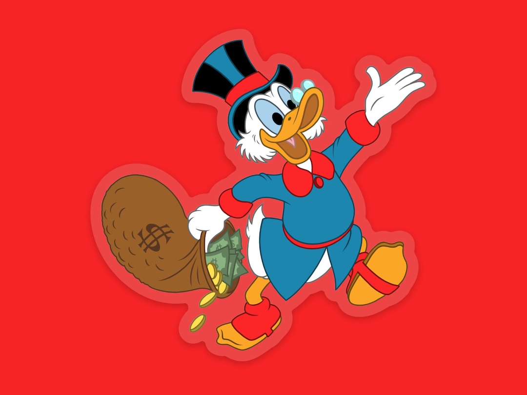 Scrooge Mcduck Sticker: Ducktales Disney Clear Vinyl Decals | 3" X 2.88 ...