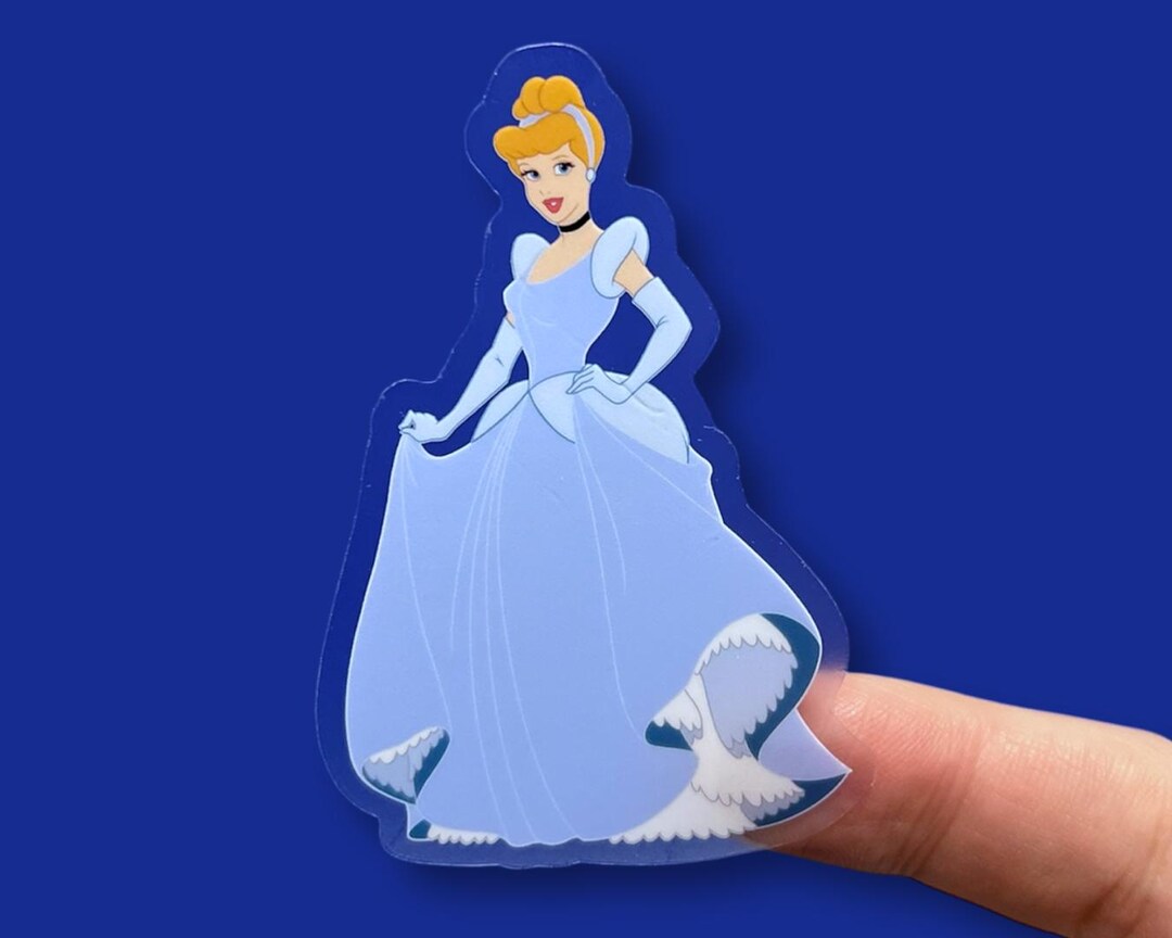 Cinderella Sticker: Disney Princess Clear Vinyl Decals | 2.04" X 3" - Etsy