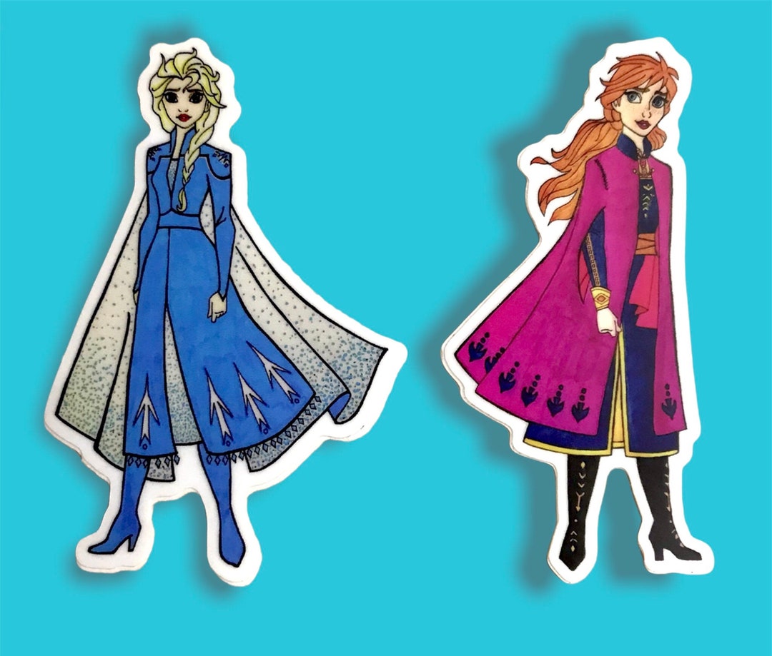 Elsa Anna Frozen Stickers frozen 2 Disney Princess Waterproof Vinyl ...