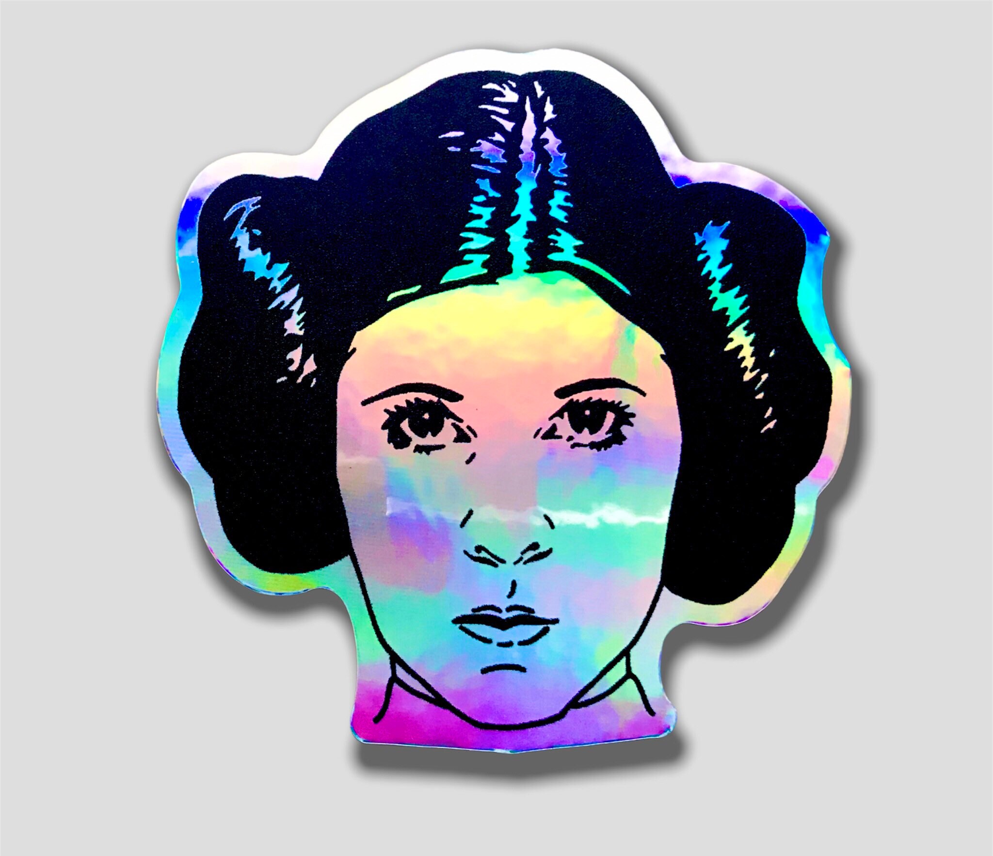 Princess Leia Holographic Sticker not Your Typical | Etsy