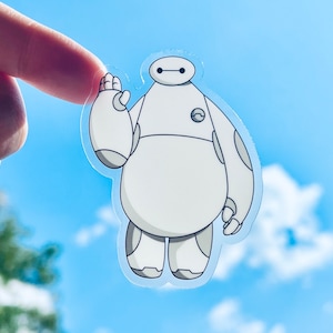 Baymax Big Hero 6 Sticker: Disney Clear Vinyl Decals | 2.29" X 3" - Etsy