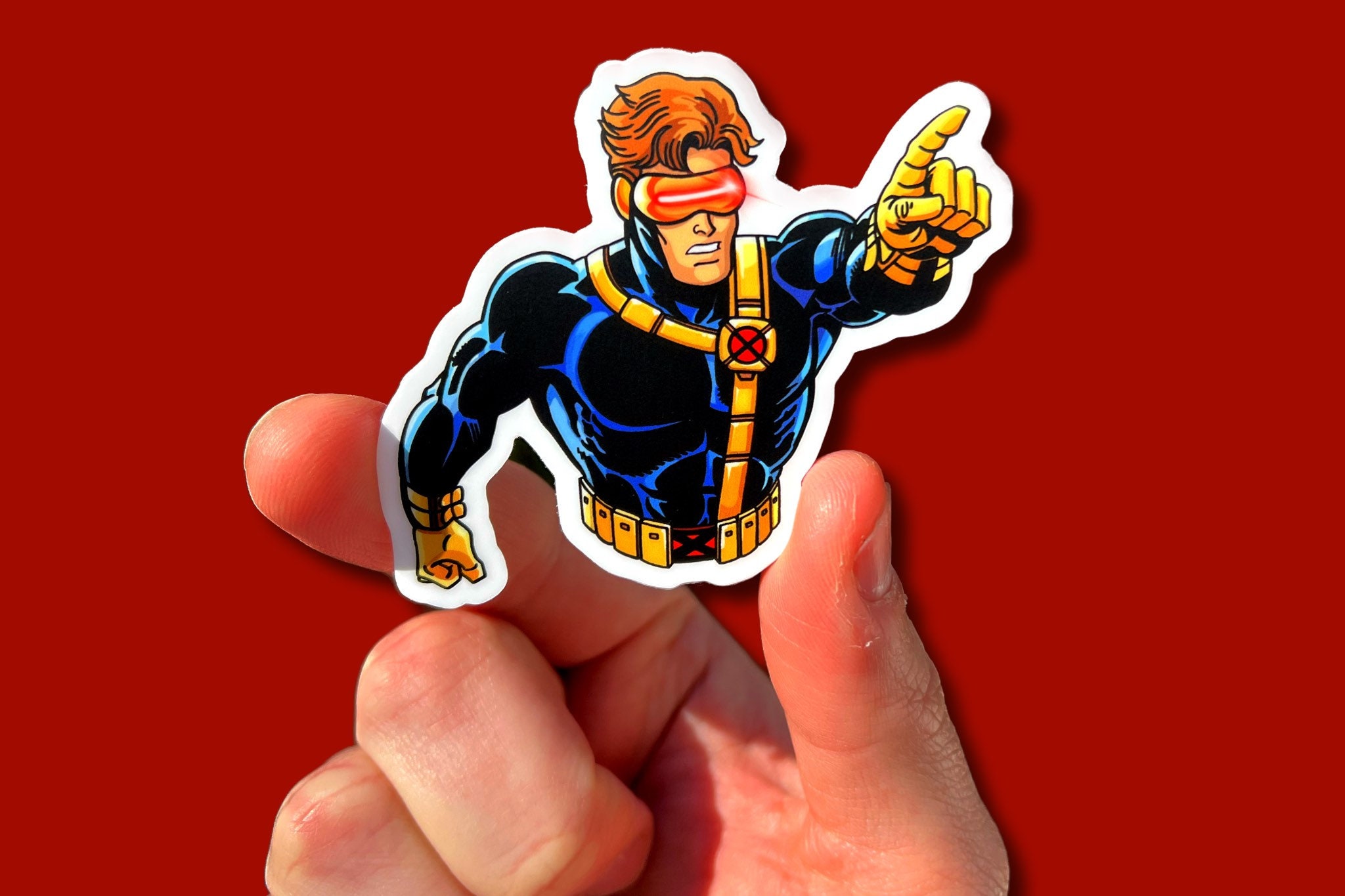 Cyclops X-men Sticker: Marvel Vinyl Decals | 3" X 2.56" - Etsy