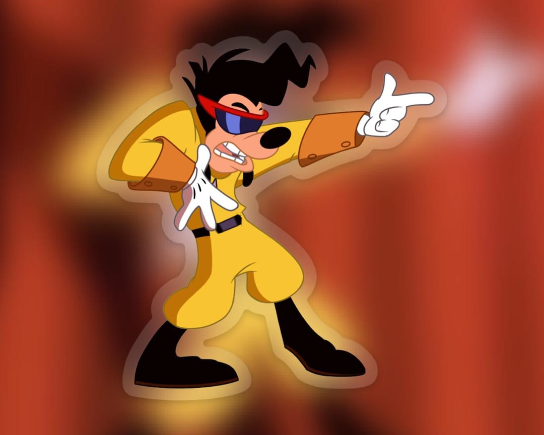Max Goof as Powerline Sticker | A Goofy Movie Disney Clear Waterproof ...
