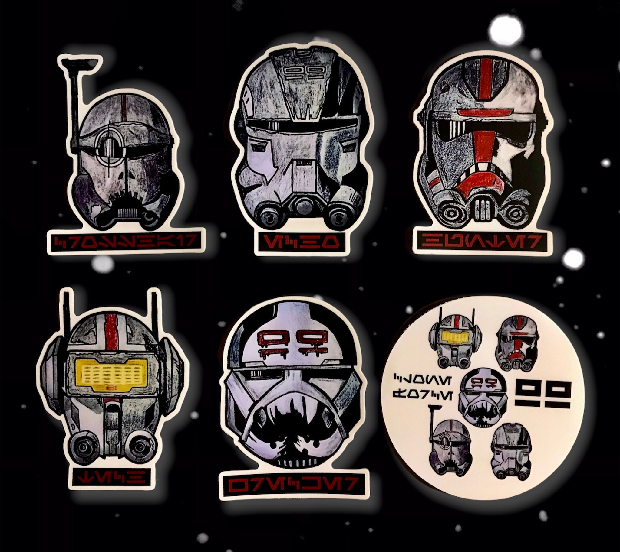 Paper Clings The Bad Batch Logo Vinyl Decal Stickers, Labels & Tags ...