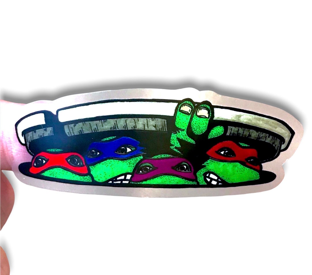 TMNT Sticker: "turtle Power!" Teenage Mutant Ninja Turtle Clear Vinyl ...