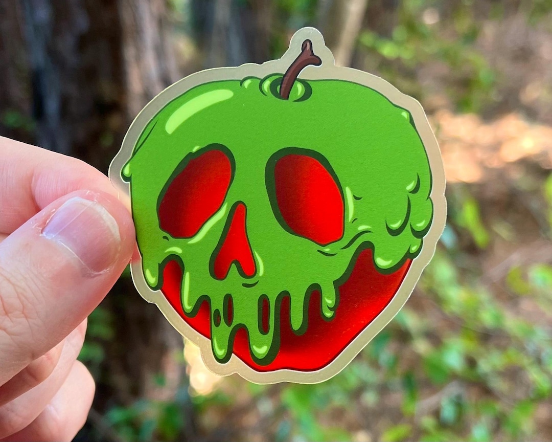 Poison Apple Sticker: Snow White Evil Queen Disney Clear Vinyl Decals ...