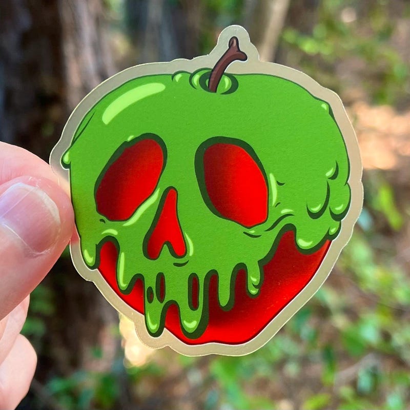 Green Apple Car Decal - Etsy