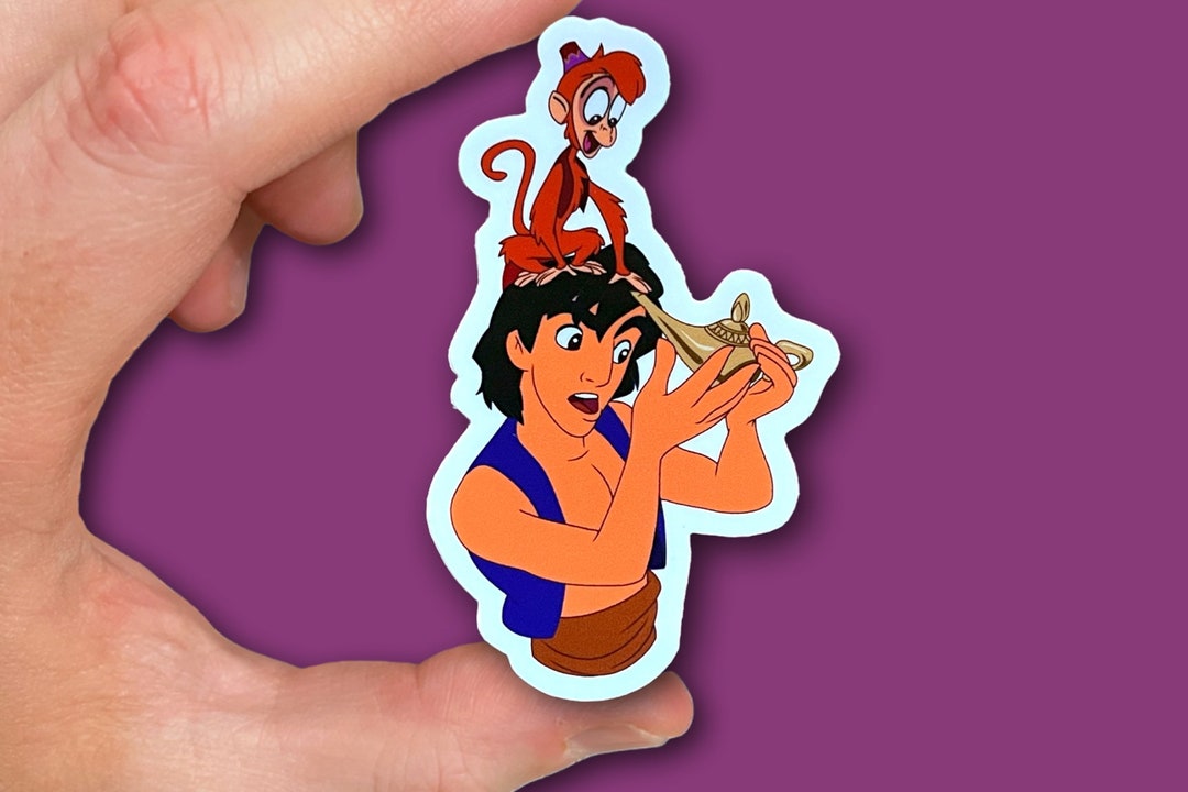 Aladdin + Abu Sticker: Disney Vinyl Decals | 1.88" X 3" - Etsy