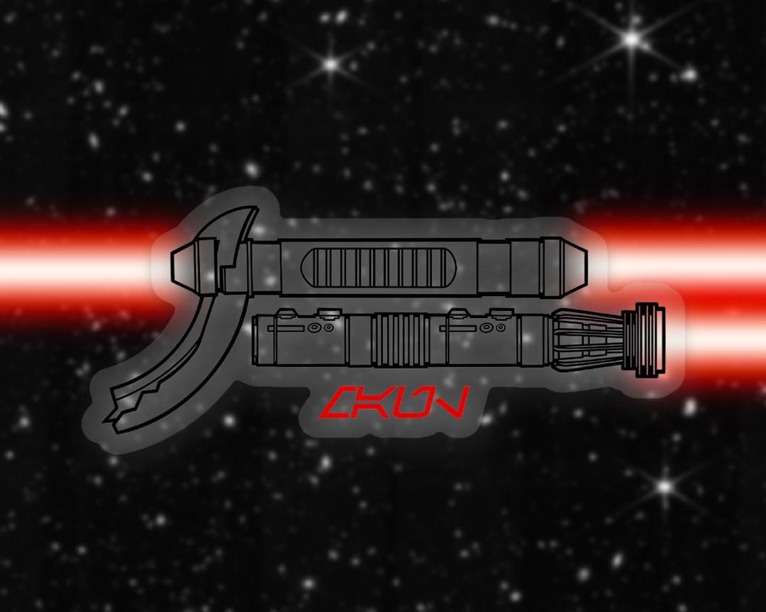 Darth Maul Lightsabers Sticker: Star Wars Clear Vinyl Decals | 3" X 1. ...