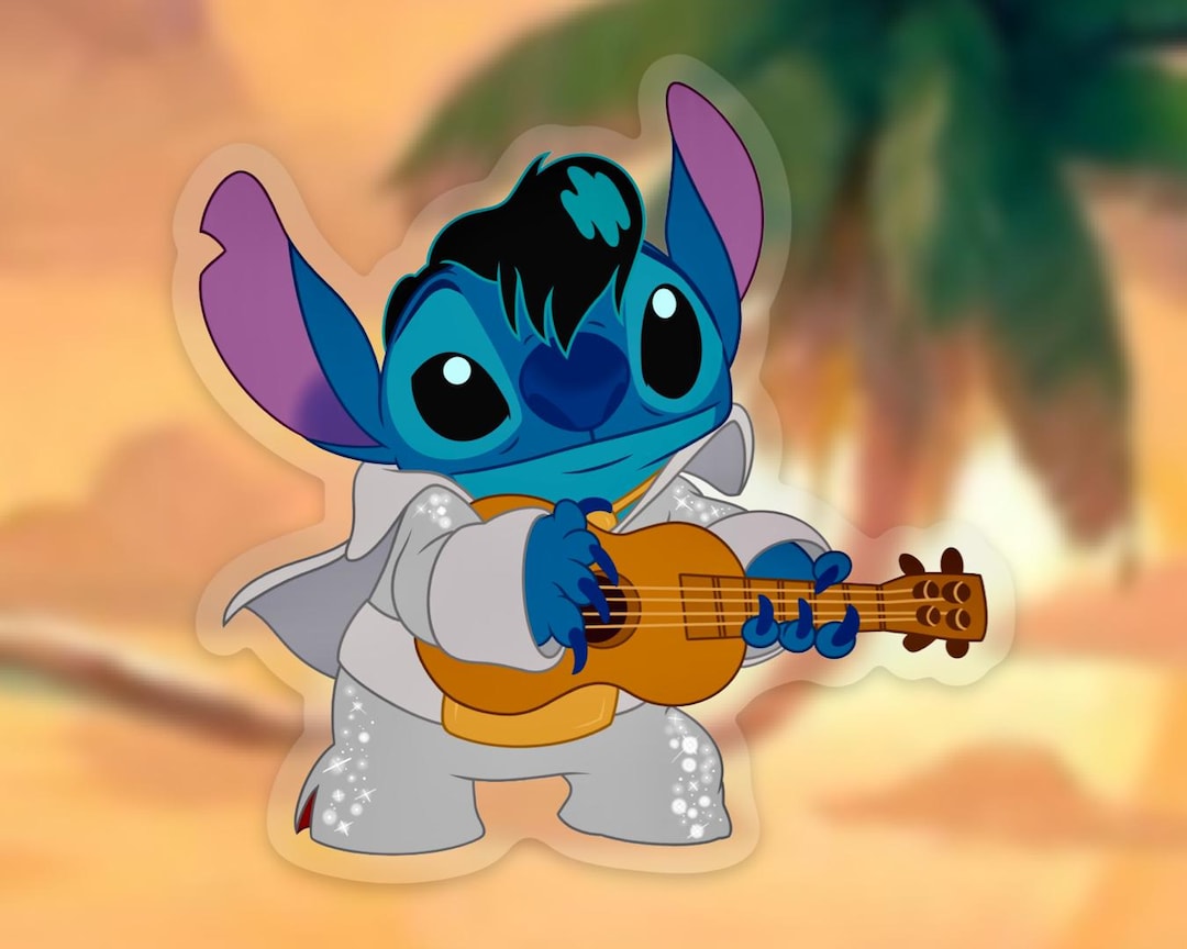 Elvis Stitch Sticker: "lilo & Stitch" Disney Clear Vinyl Decals | 3" X ...