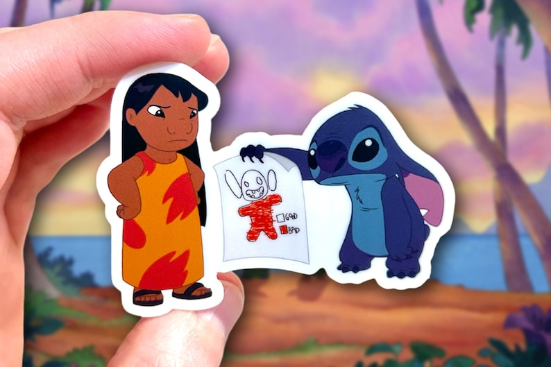 Lilo & Stitch Disney Sticker badness Level - Etsy