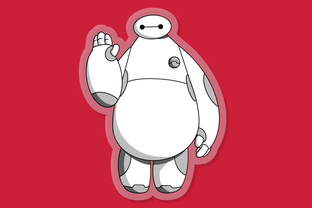 Baymax Big Hero 6 Sticker: Disney Clear Vinyl Decals | 2.29" X 3" - Etsy