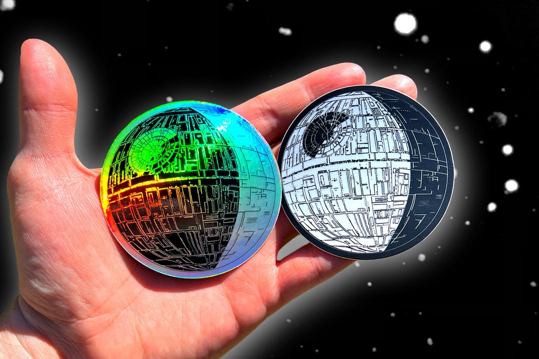 Death Star Stickers: Star Wars Vinyl Decals | Holographic OR Black and ...