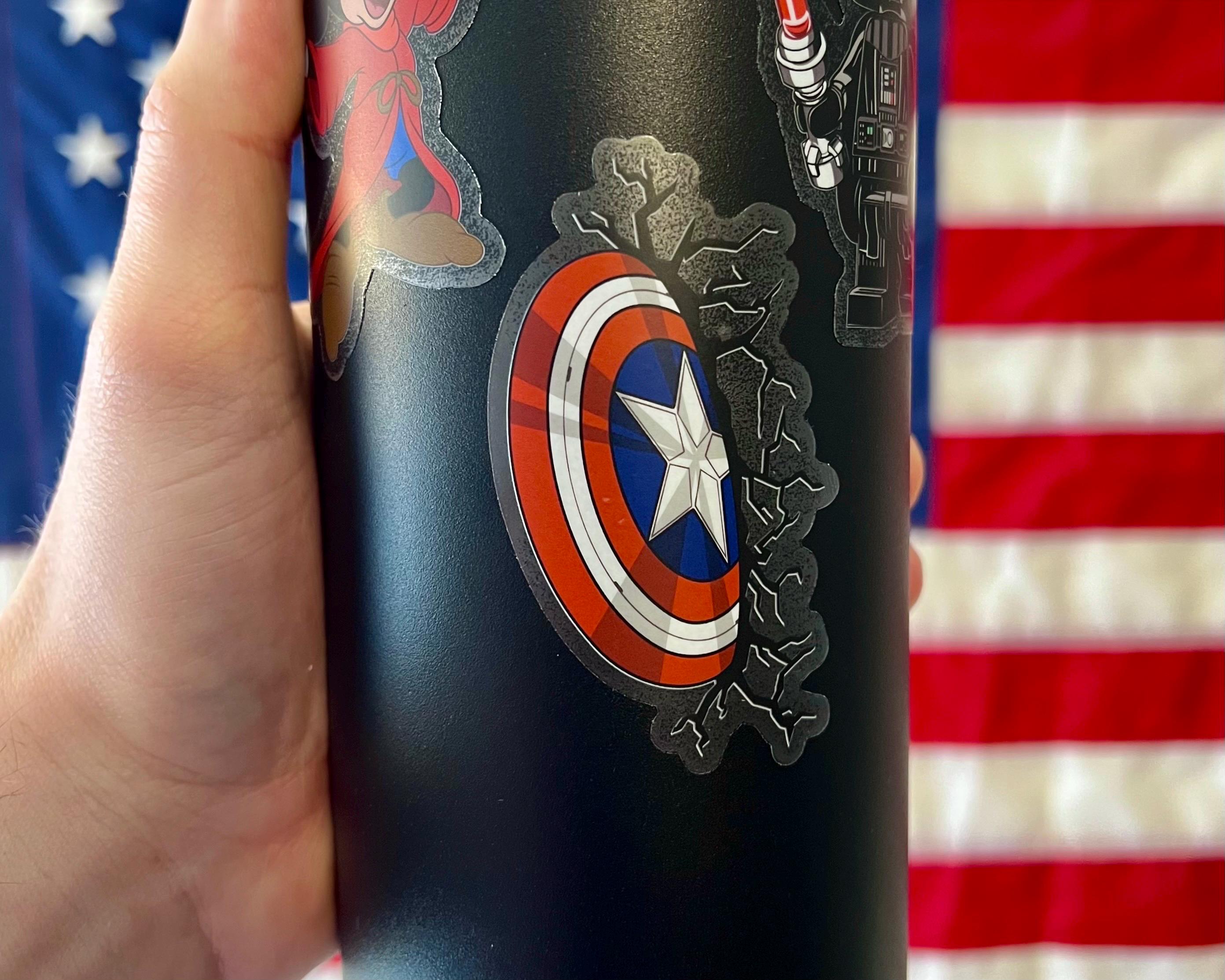 Captain America Shield Sticker: Marvel MCU Clear Vinyl Decals | 1.9" X ...