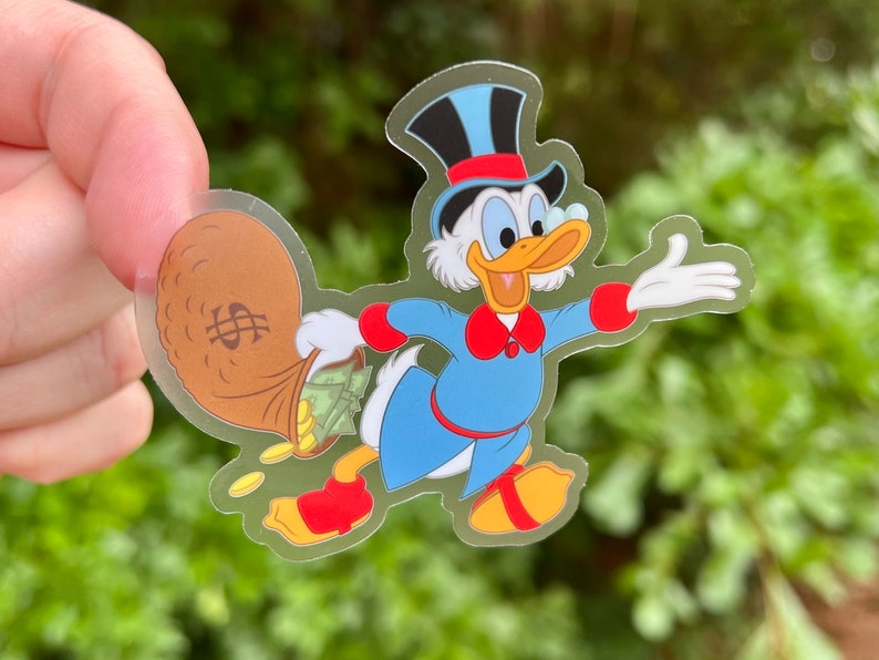 Scrooge Mcduck Sticker: Ducktales Disney Clear Vinyl Decals | 3" X 2.88 ...