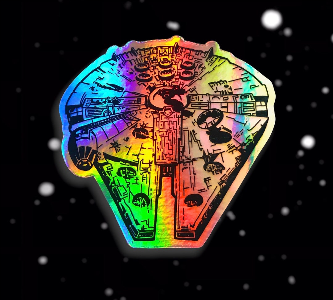 Millennium Falcon Sticker: Star Wars Holographic Vinyl Decals | 3" X 2. ...