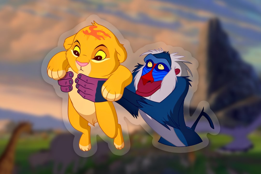 Lion King Sticker | "the Circle of Life" Simba + Rafiki Disney ...