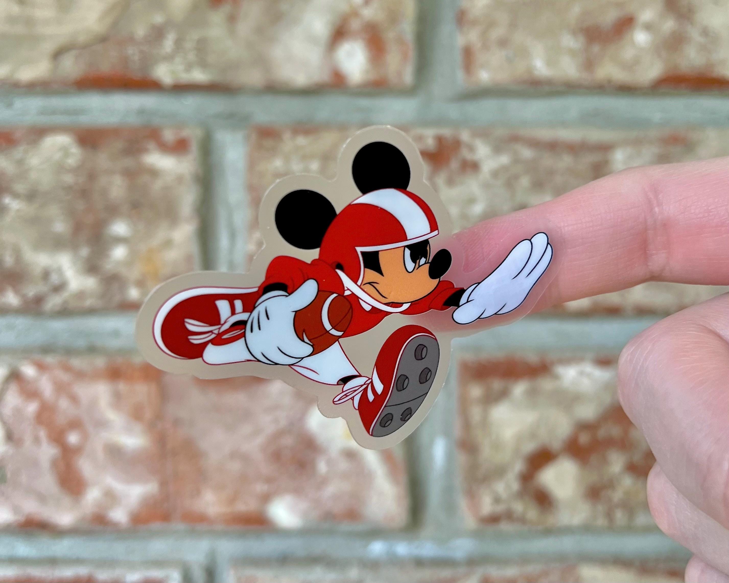 Mickey Mouse Football Sticker: “all Star Mickey” Disney Clear Vinyl ...