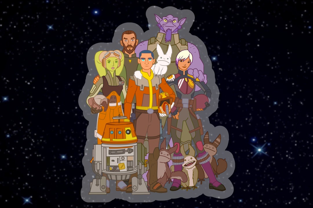 Star Wars Rebels Mural Sticker: “the Ghost Crew” Clear Vinyl Decals | 2 ...