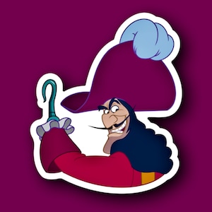 Captain Hook Disney Villain Sticker | “good Form” Peter Pan Waterproof ...