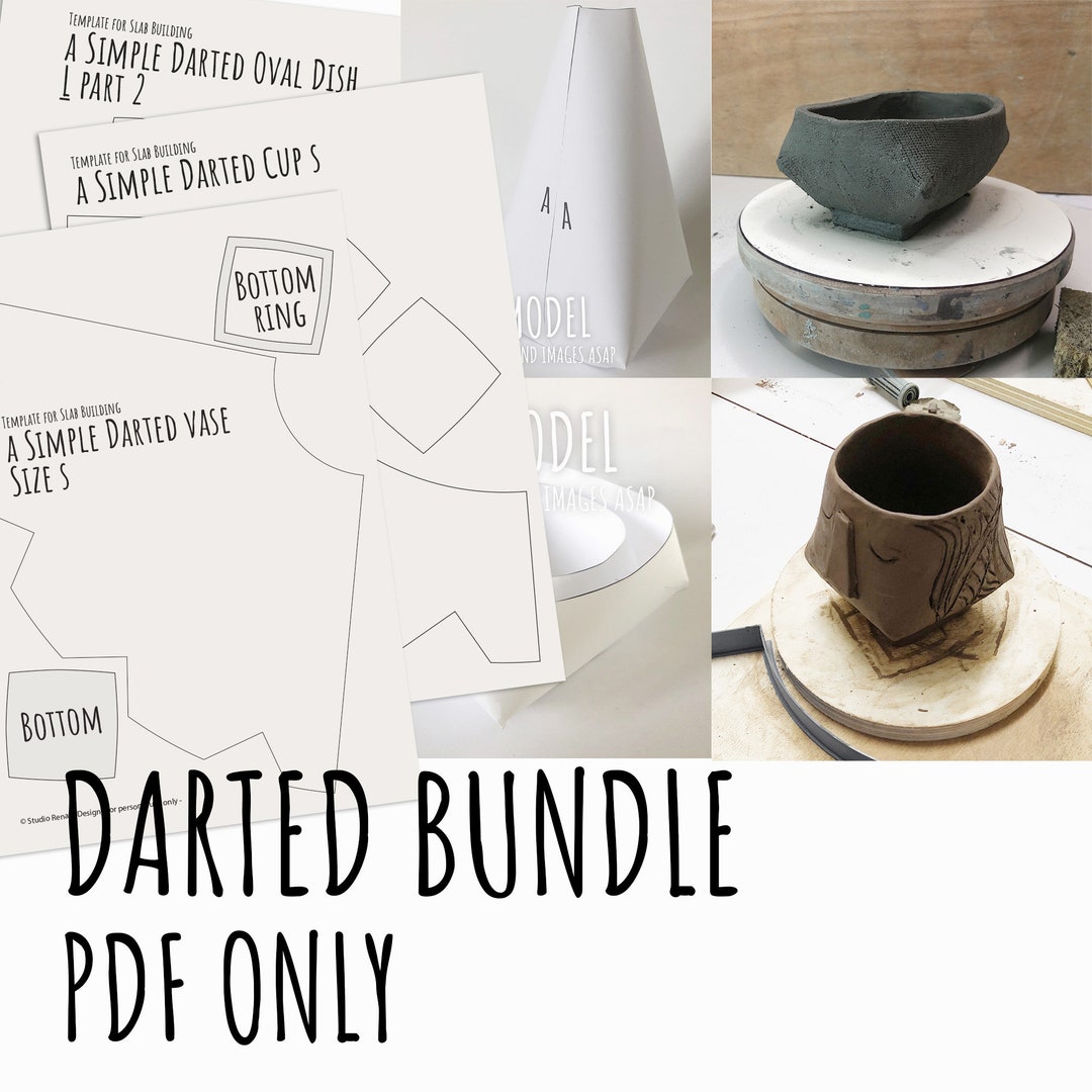 The Darted Pdf Bundle; Darted Cup, Nestable Dishes, Oval Butter Dish ...