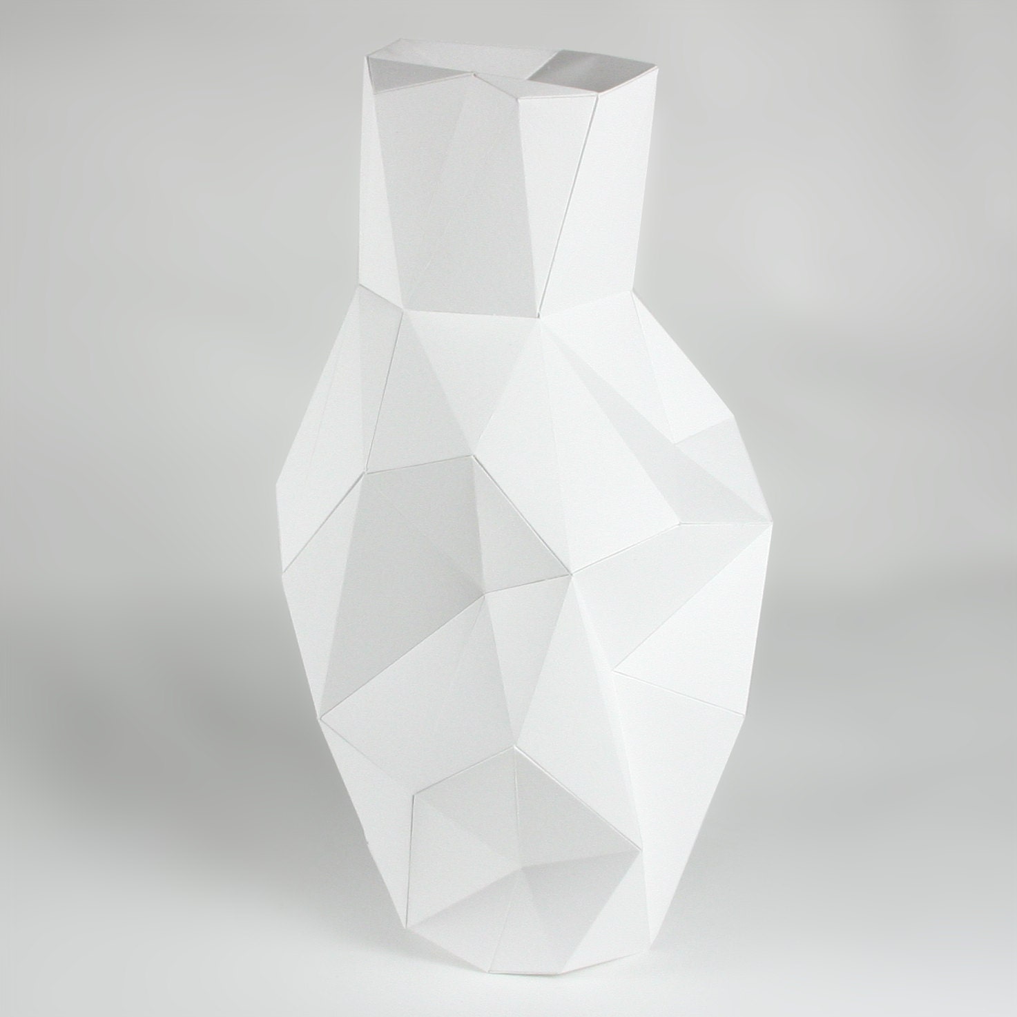 DIY Geometric Paper Vase Template final Object 33cm Papercraft Diy Kit ...