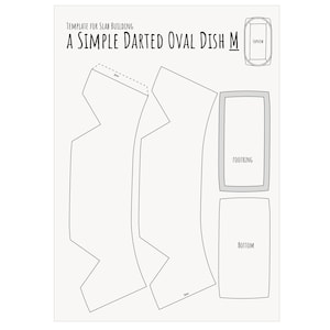 Butter Dish Pottery Template Pattern for Slab Building a Simple Darted ...