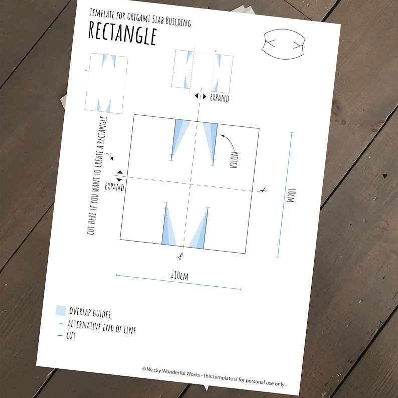 Origami Pottery Template to Create 4 Different Bowls/plates in Multiple ...