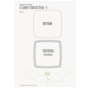 2d Print Template for Slab Building a Simple Darted Serving Dish SVG ...