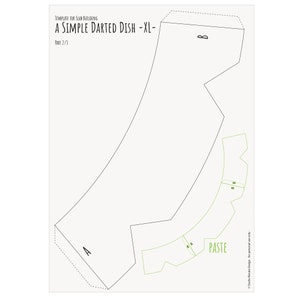 2d Print Template for Slab Building a Simple Darted Serving Dish SVG ...