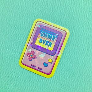 Holographic Handheld Game Boy ~ Waterproof Die Cut Sticker ~ Tawny ...