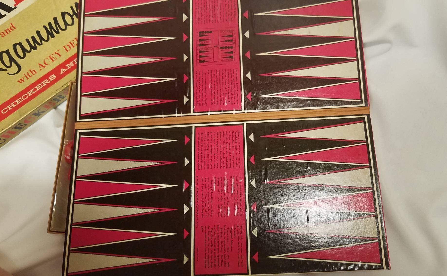 Vintage Transogram Games Checkers and Backgammon with Acey | Etsy