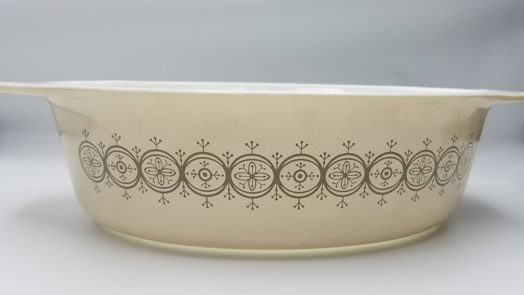 Vintage Pyrex Promotional Pattern Olive Medallion Casserole | Etsy