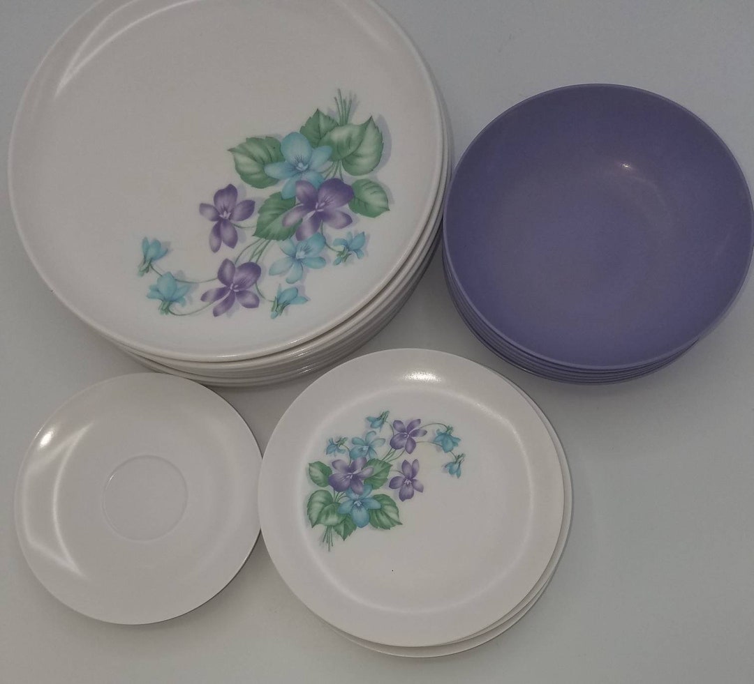 Vintage Royalon/marcrest corsage Melmac Assorted Plates and Bowls, Sold ...