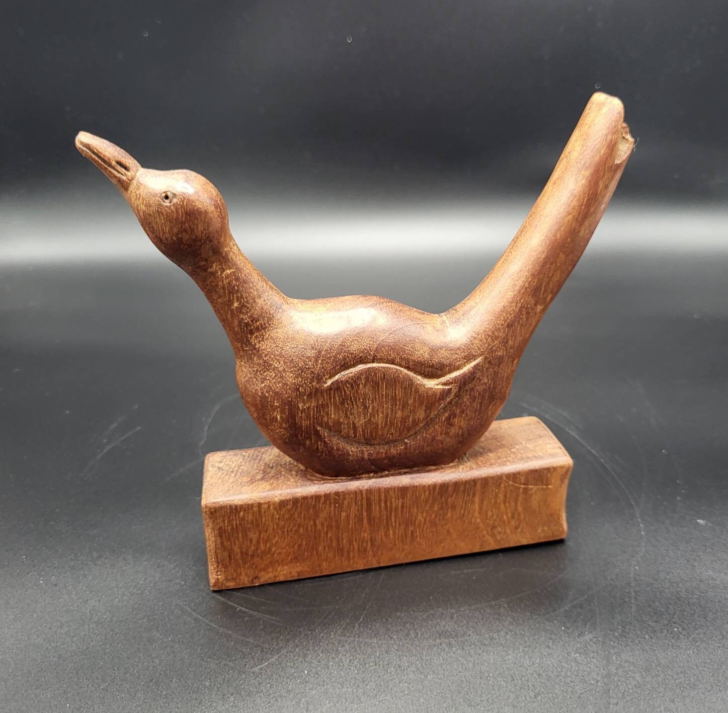 Vintage Mid Century Teak Bird Sculpture - Etsy
