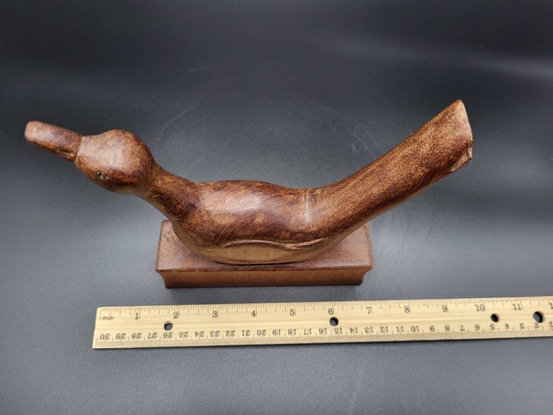 Vintage Mid Century Teak Bird Sculpture - Etsy