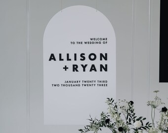 Acrylic Arch Wedding Sign - Etsy