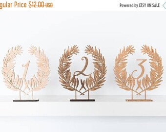 Table numbers wooden | Etsy