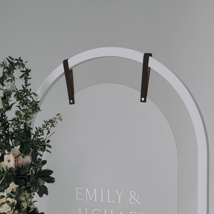 Leather Straps, Large Welcome Sign Mounting, Sign Hangers, Wedding Sign ...