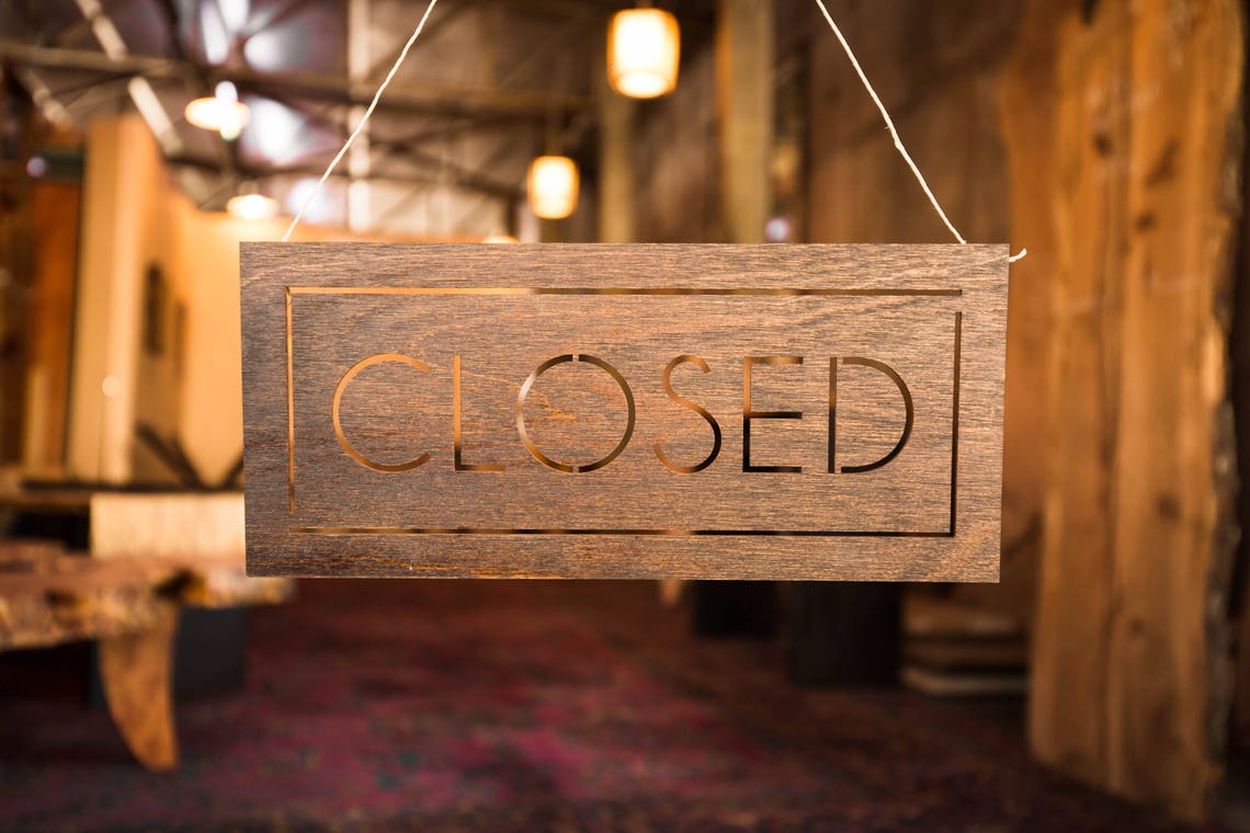 Closed Sign Business Sign Shop Sign Store Sign Business - Etsy