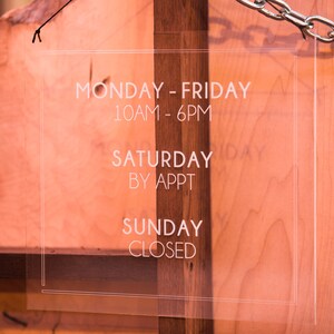 Store Hours Sign, Business Sign, Custom Business Hours Sign, Shop Sign ...