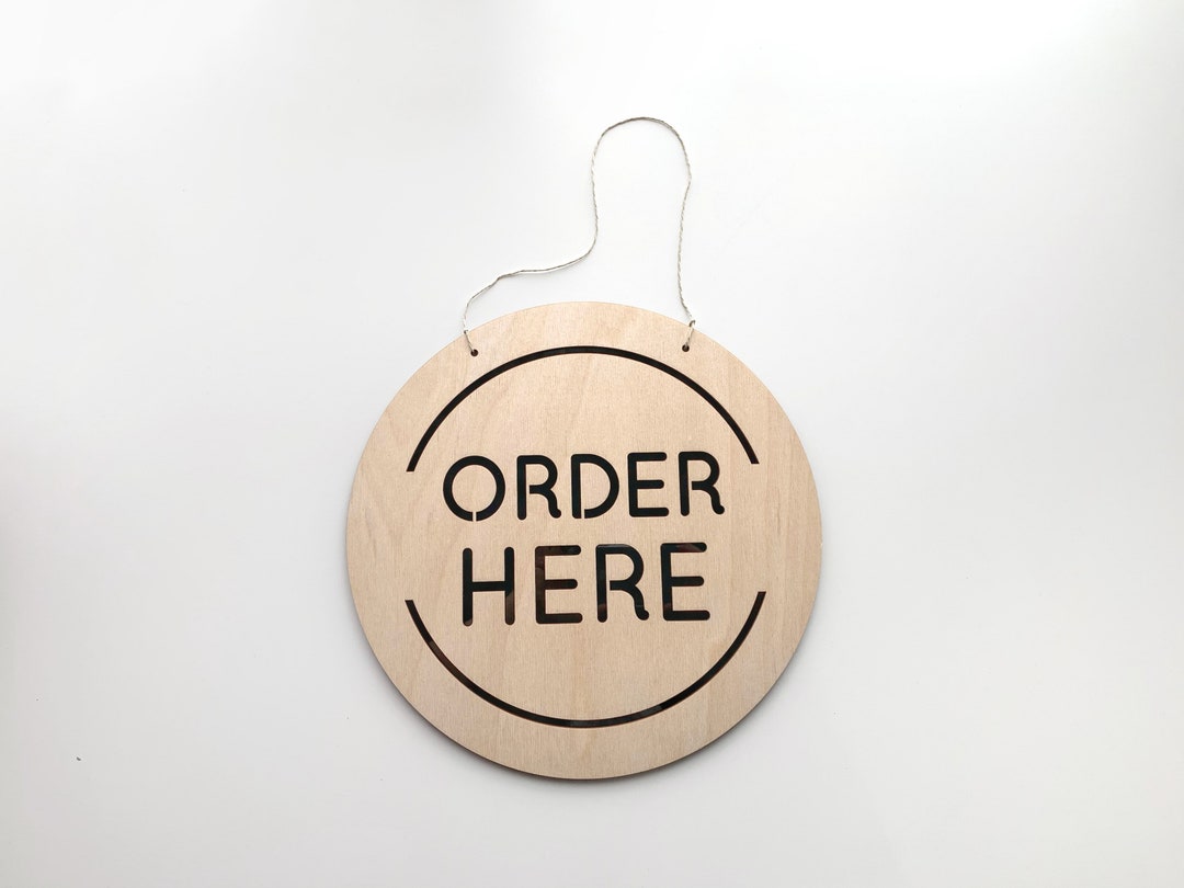 Ordene aquí Letrero, Letrero de negocios, Letrero de restaurante ...