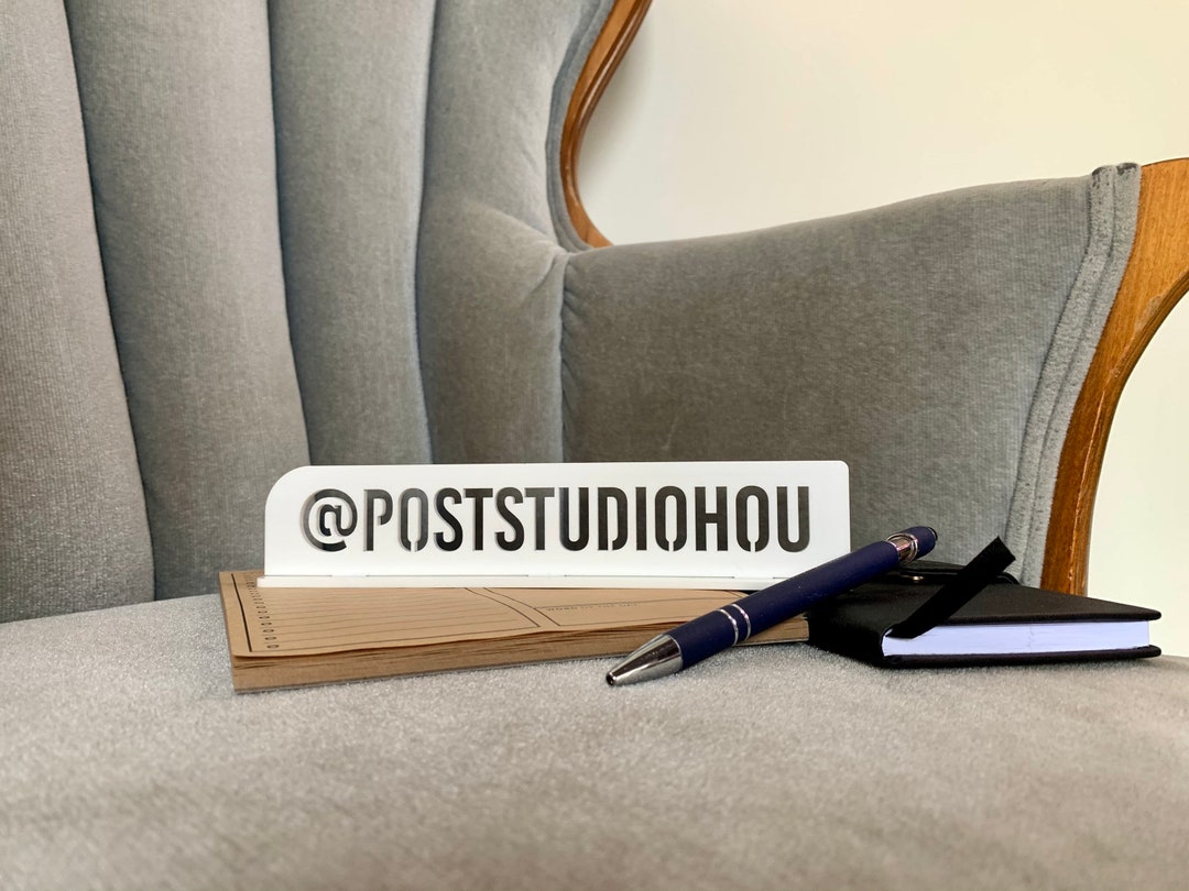 Small Social Media Handle Sign Desk Top Hashtag Sign - Etsy