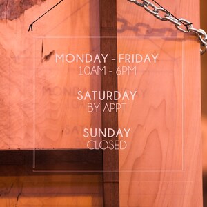 Store Hours Sign, Business Sign, Custom Business Hours Sign, Shop Sign ...