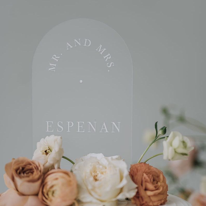 Aria Cake Topper Customized Arch Wedding Cake Topper Bridal - Etsy