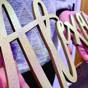 Small Custom Name Sign, Nursery Name Sign, Wooden Name Cutout, Kids ...